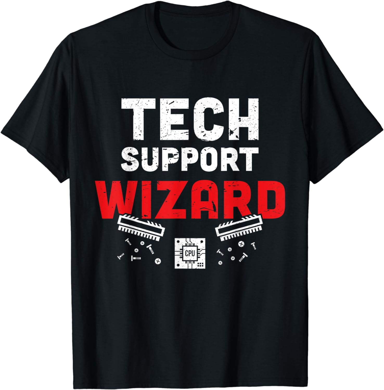 Tech Support Wizard Helpdesk and Computer Technician T-Shirt - Walmart.com