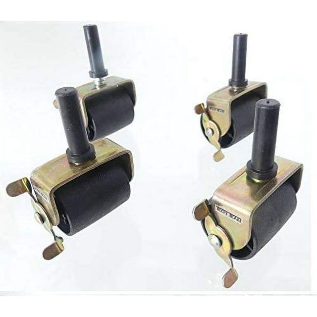 Tech Team Heavy Duty Locking Bed Casters with Wide Metal Attachable ...