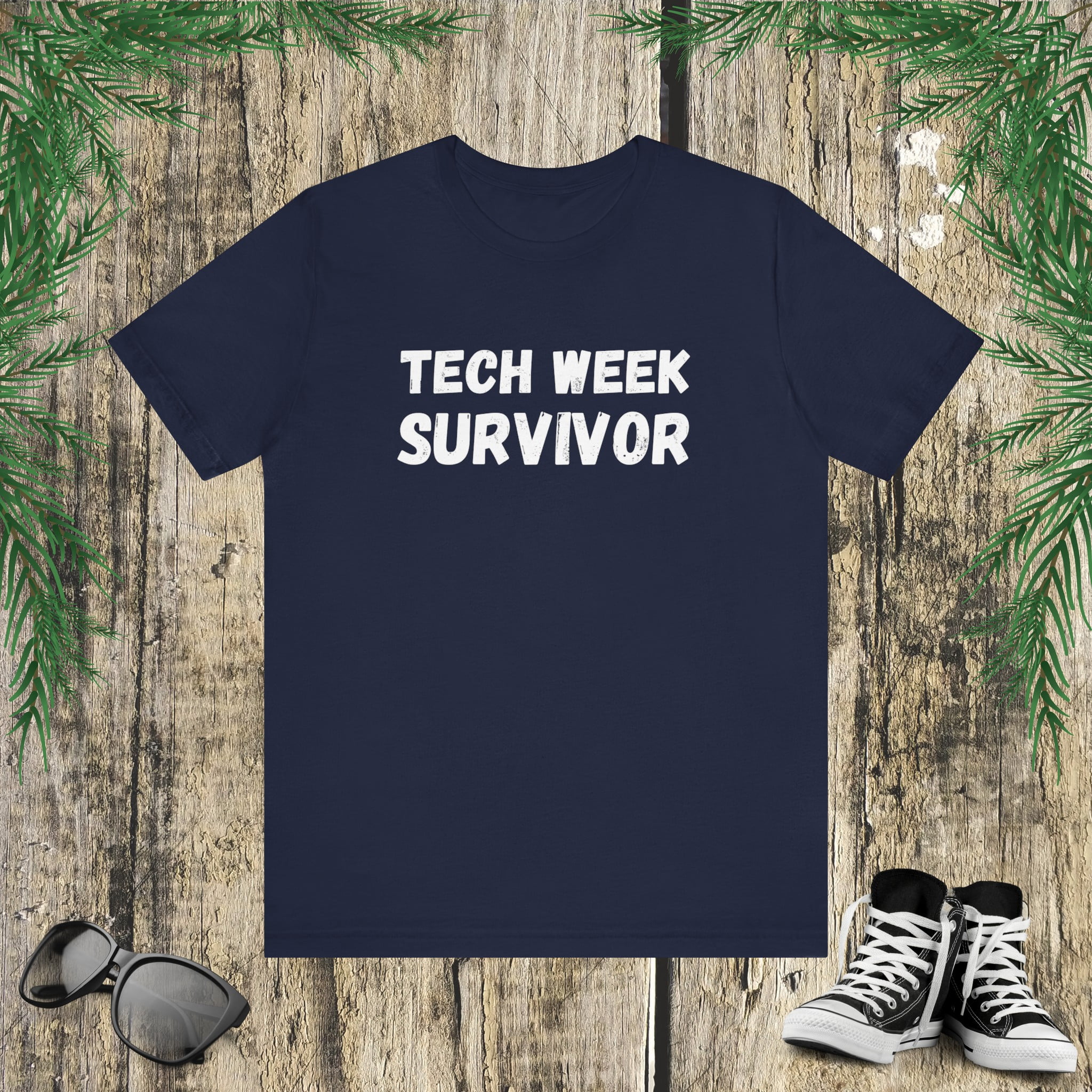 Tech week survivor funny tech Week Theatre joke vintage Unisex T-shirt ...