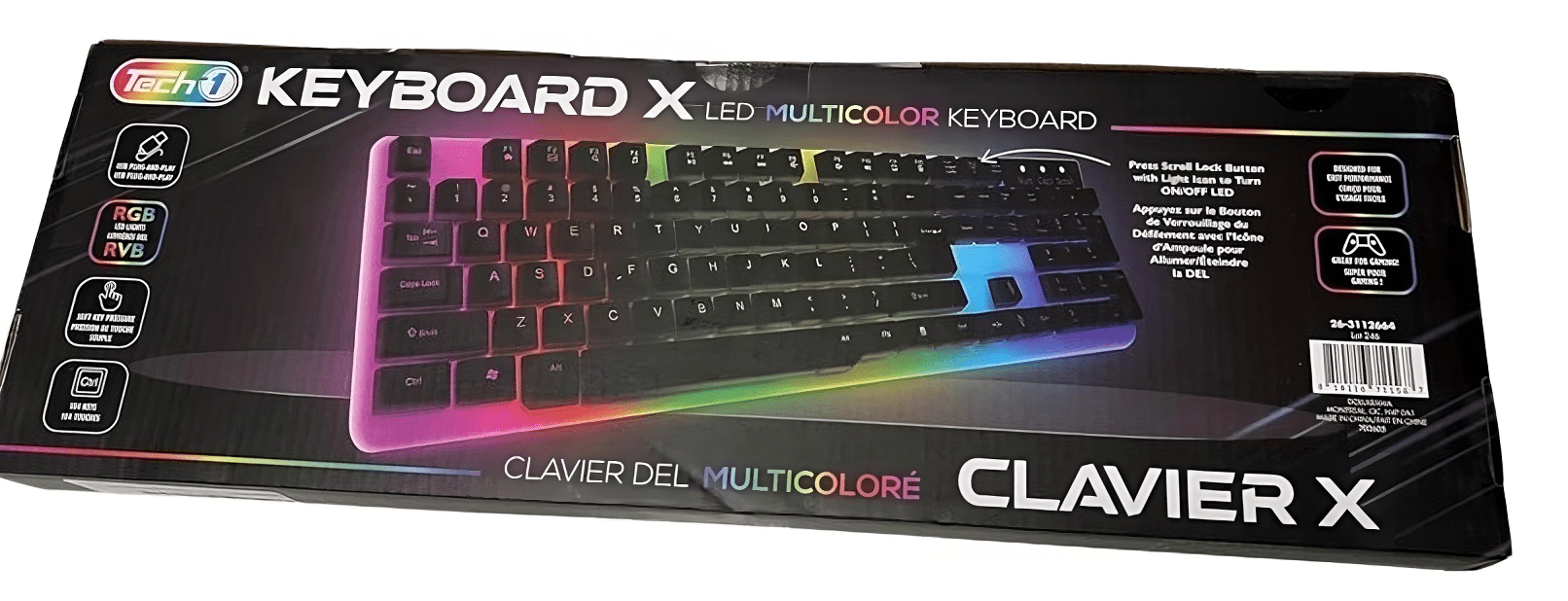 Tech1 ClavierX Gaming Keyboard, RGB Backlit, Mechanical Switches, One ...