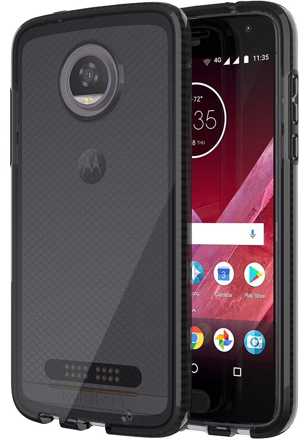 Tech21 Black Smoke EVO Check Anti-Shock Case TPU Cover for Motorola ...