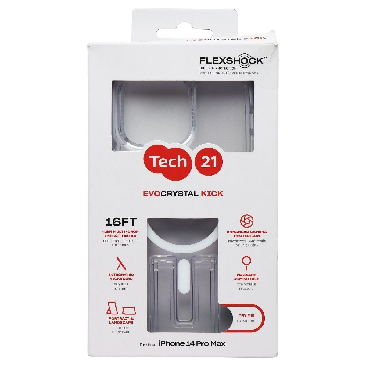 Tech21 Evo Crystal Kick Series Case for MagSafe for iPhone 14 Pro Max ...