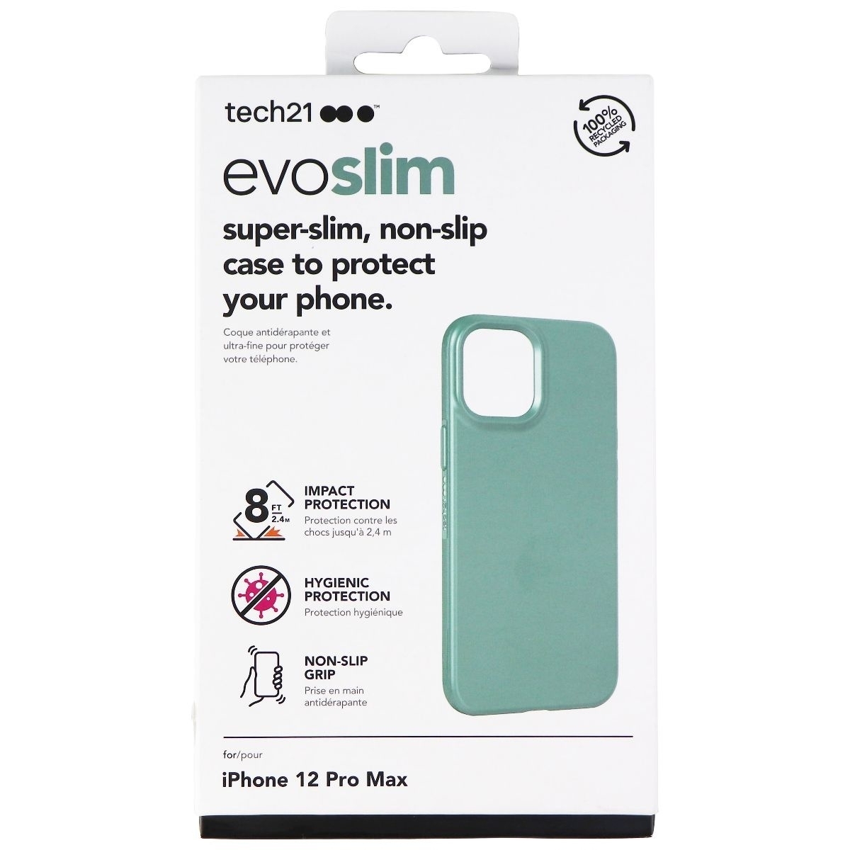 Tech21 EvoSlim Series Case for iPhone 12 Pro Max - Midnight Green - Walmart.com