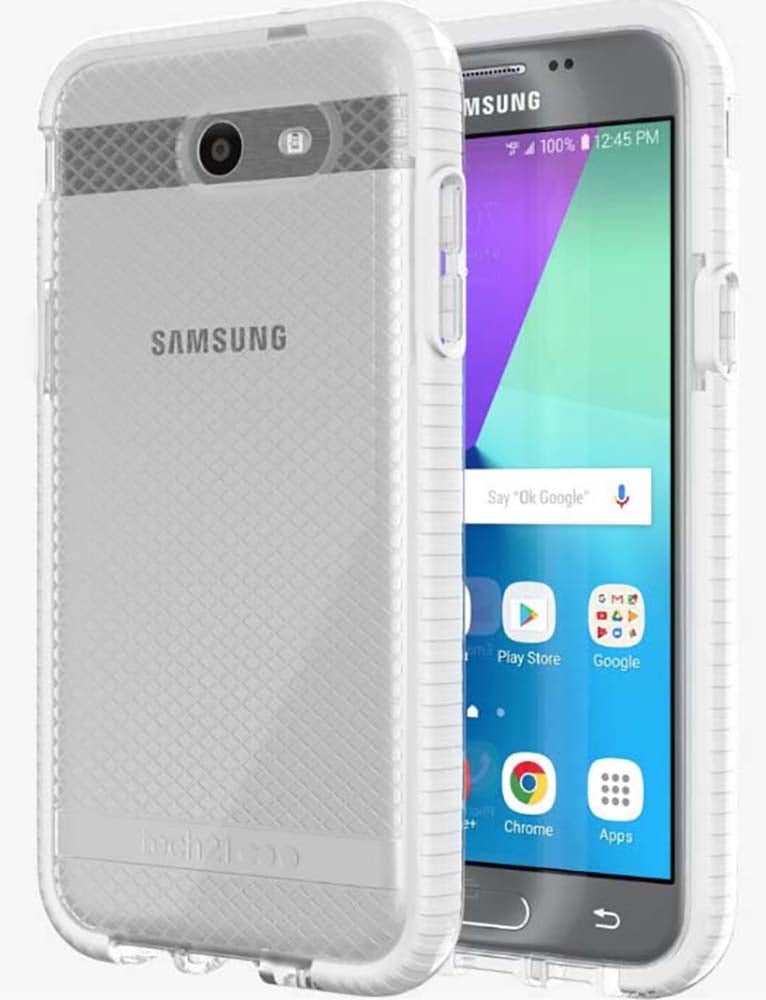 Tech21 White Clear EVO Check Anti-Shock Case TPU Cover for Samsung ...