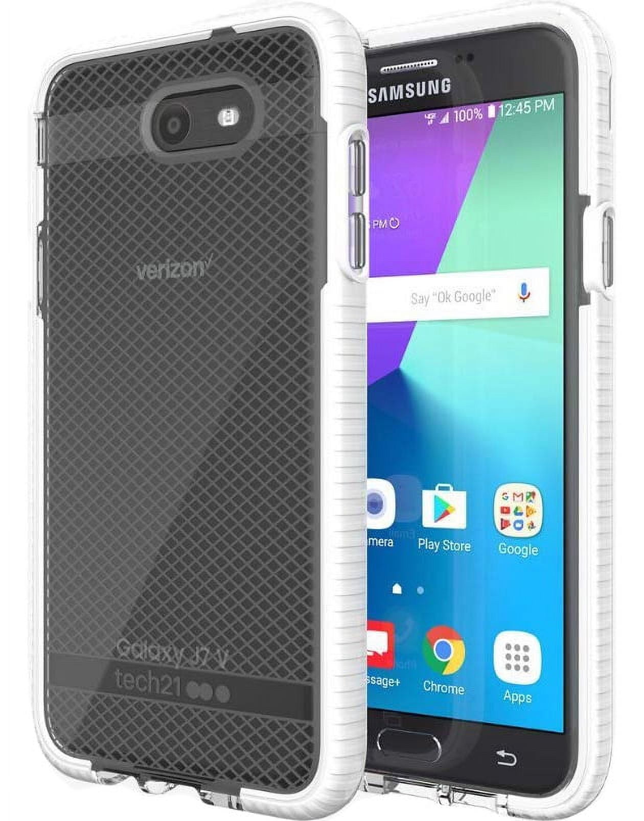 Tech21 EVO Check Anti-Shock Case, White Clear TPU Cover, Galaxy J7 2017 ...