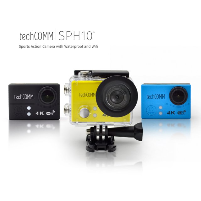 TechComm SPH10 Waterproof 4K 16MP Action Camera Sony IMX214 Sensor ...