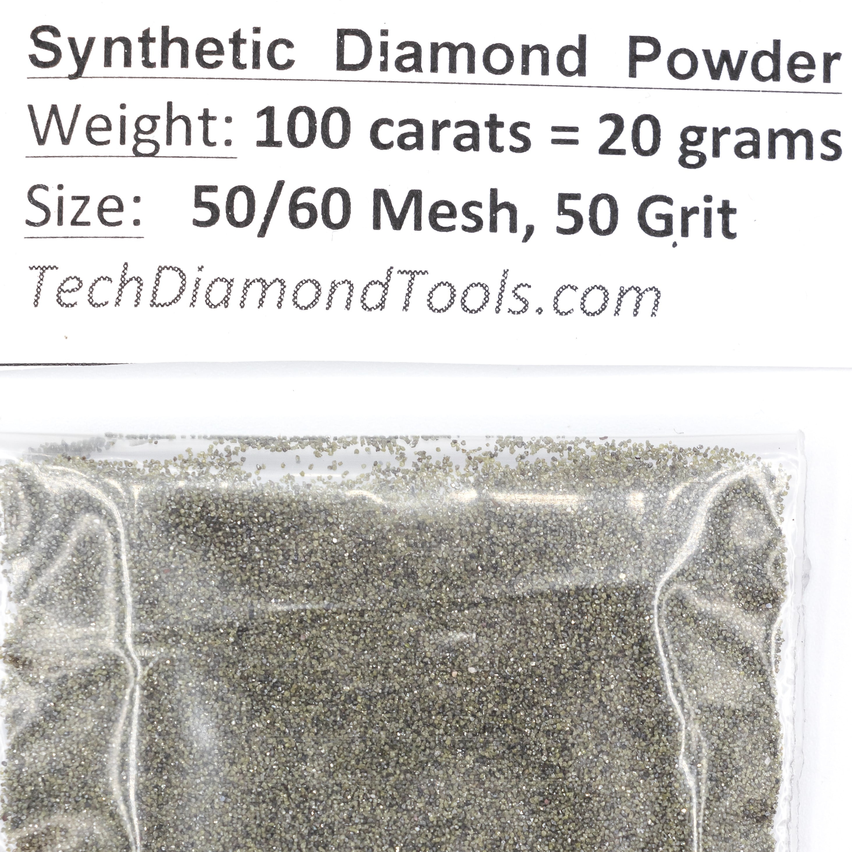 TechDiamondTools Diamond Grinding Powder 50 Grit 50/60 Mesh 20 Grams ...