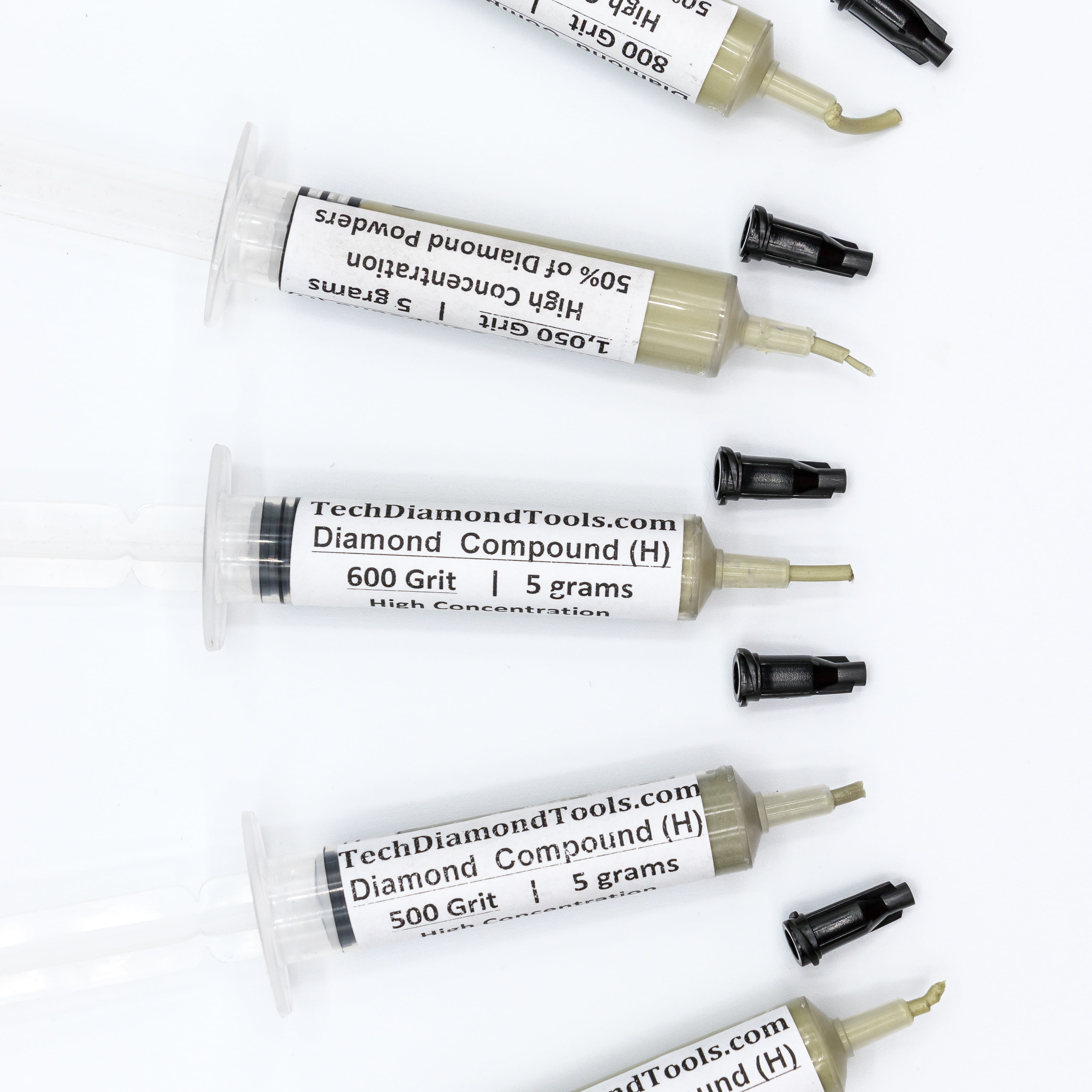 TechDiamondTools Diamond Lapidary Paste Set of 5 Syringes X 5 Grams (H ...