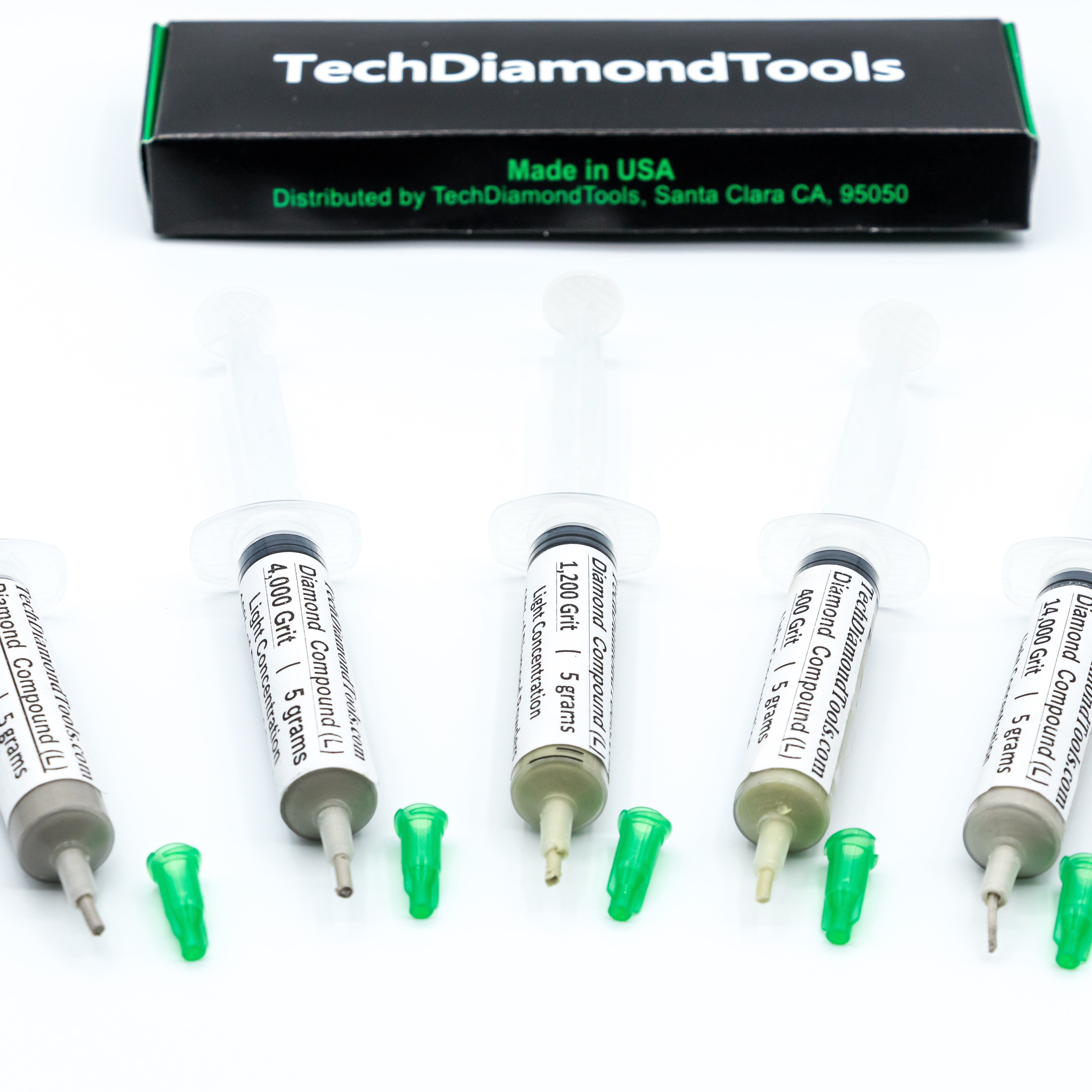 TechDiamondTools Diamond Lapidary Paste Set of 5 Syringes X 5 Grams (L ...
