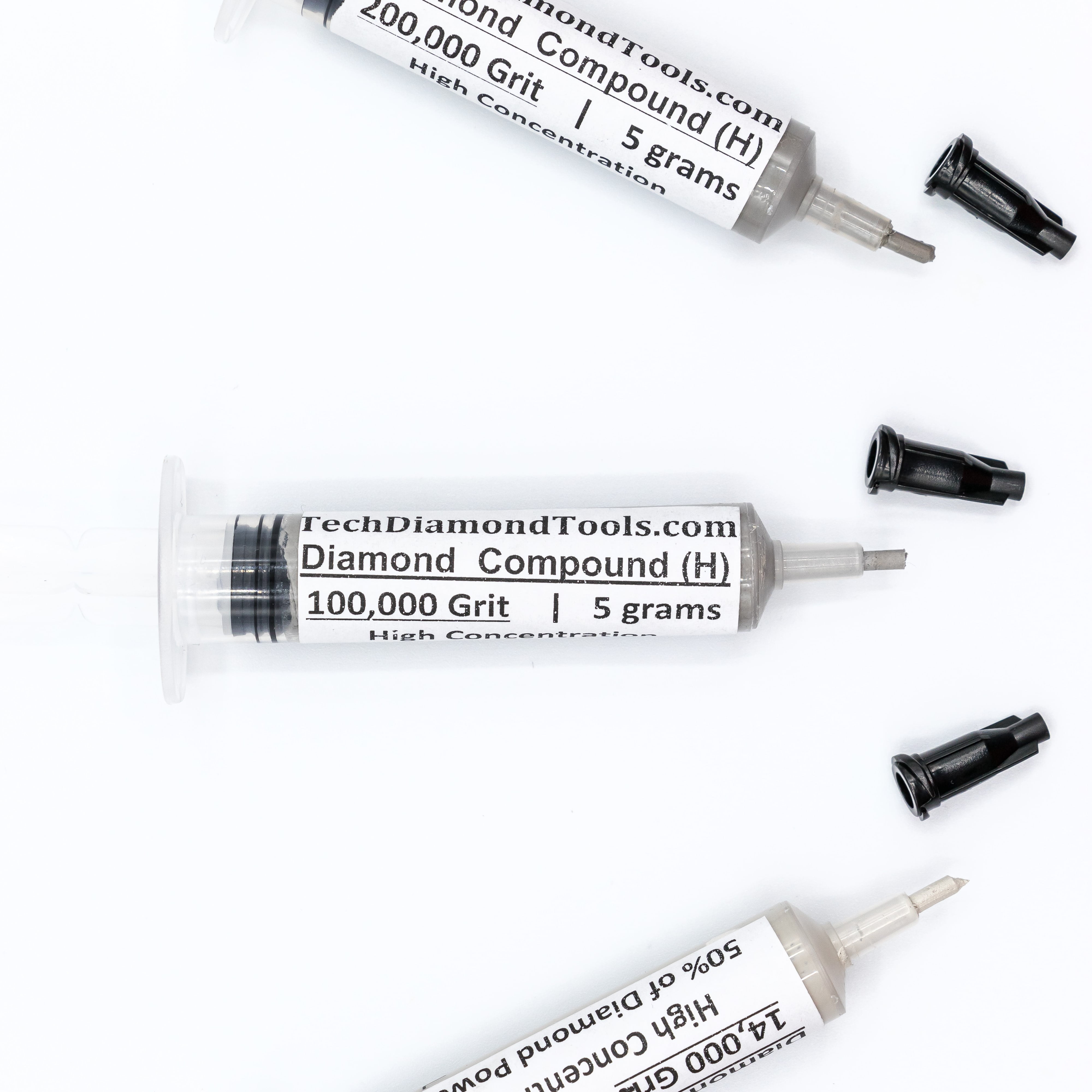 TechDiamondTools Diamond Polish Paste Set of 3 Syringes X 5 Grams (H ...