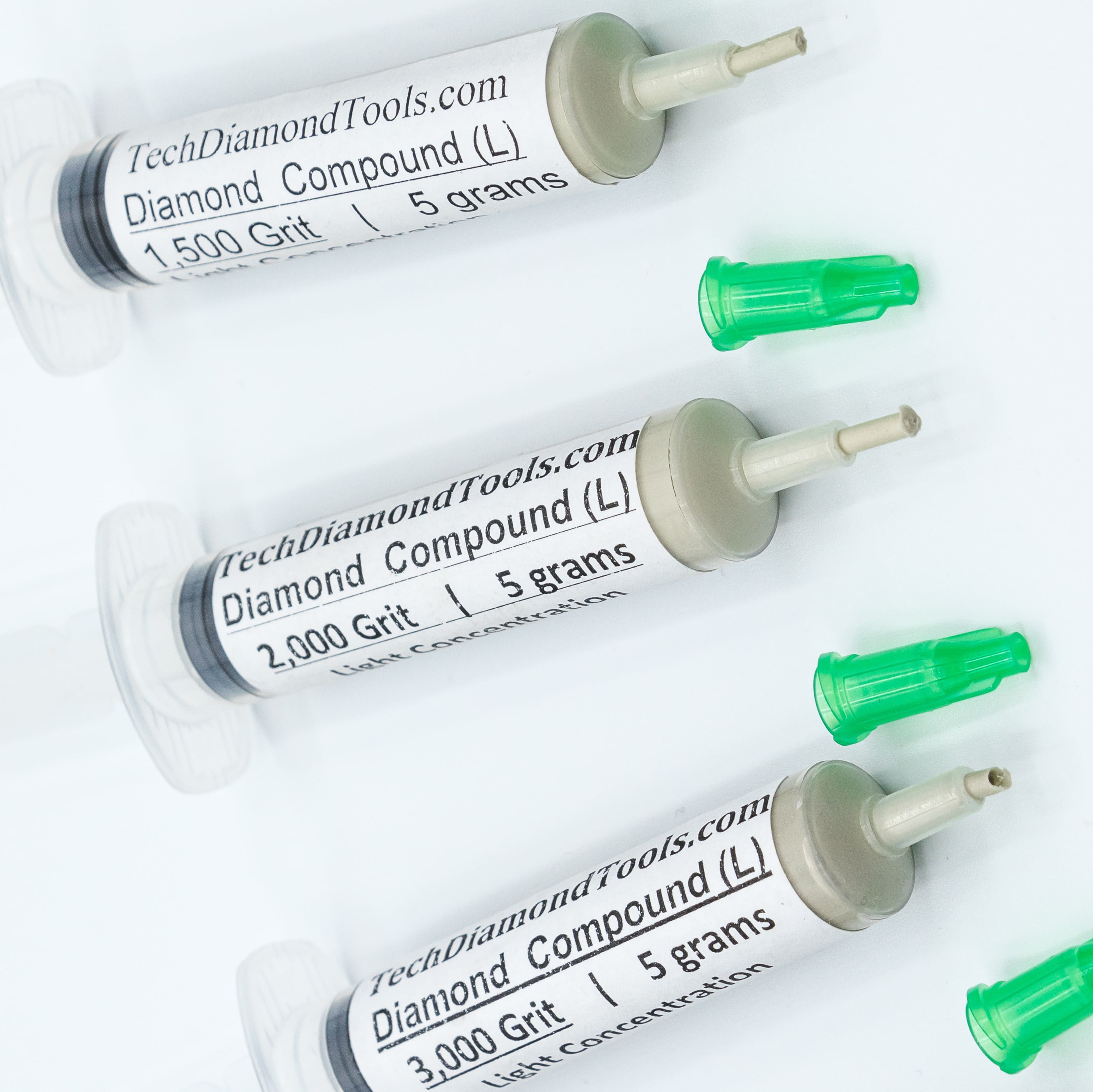 TechDiamondTools Diamond Polish Paste Set of 5 Syringes X 5 Grams (L ...
