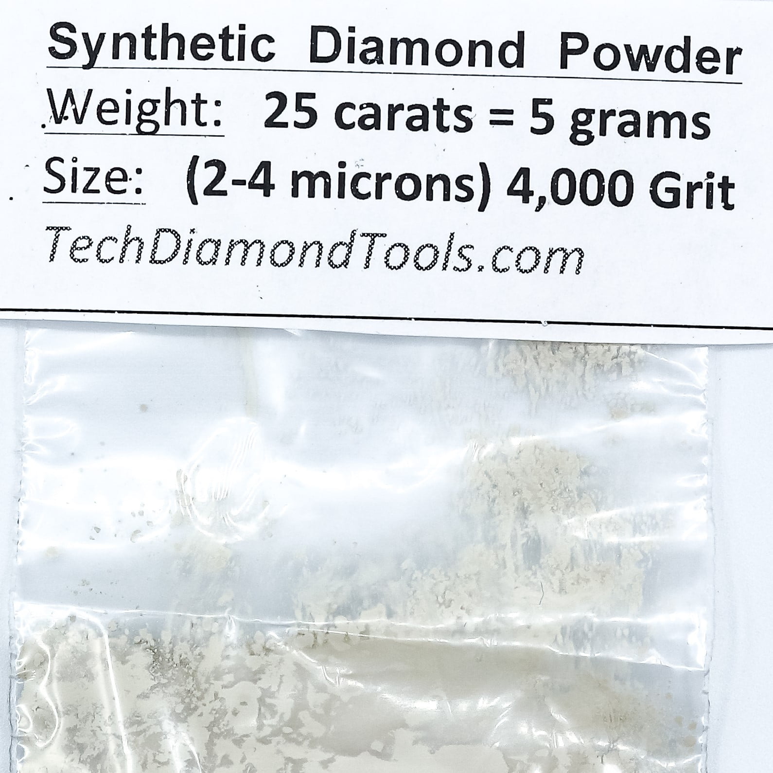 TechDiamondTools Diamond Powder 4.000 Grit 2-4 Microns -25cts =5 Grams ...