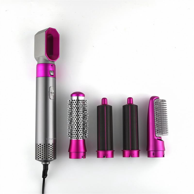 TechKing 15 YEARS WARRANTY 5 in 1 Hot Air Styler Hair Dryer Comb ...