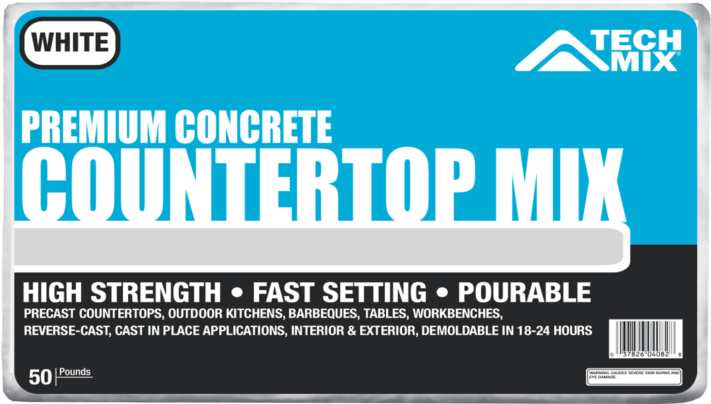 TechMix Premium Concrete Countertop Mix - White, 50 Pound - Walmart.com