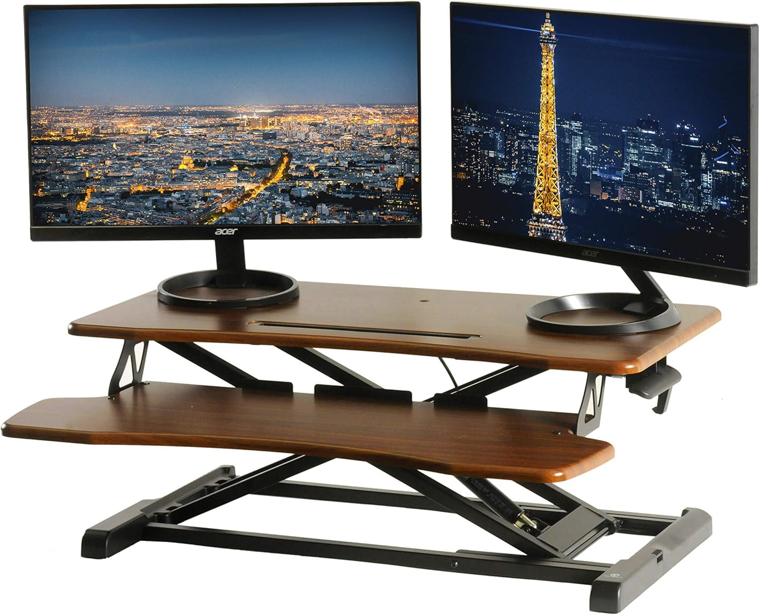 TechOrbits Standing Desk Converter - 32 Inch Adjustable Sit to Stand Up ...