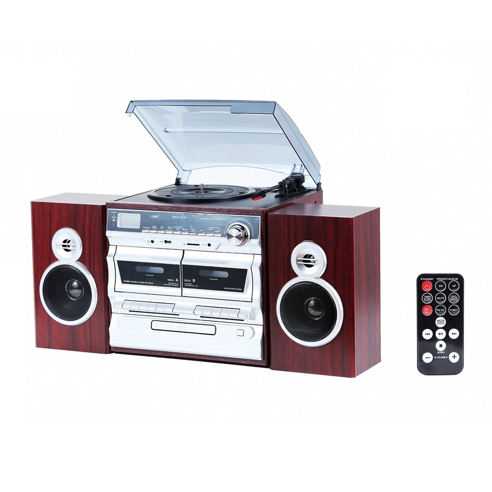 TechPlach High Power 30W, 3-Speed Turntable with Karaoke - Walmart.com