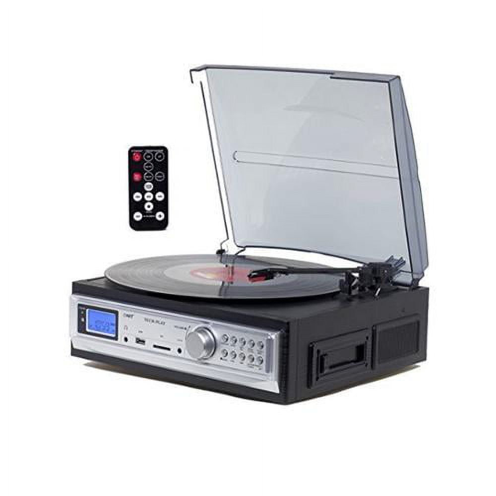 TechPlay 3-Speed Turntable & Cassett player W/SD USB, MP3 Encoding ...