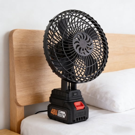 TechToyHub Rechargeable Lithium Battery Household Fan, Portable Compact ...