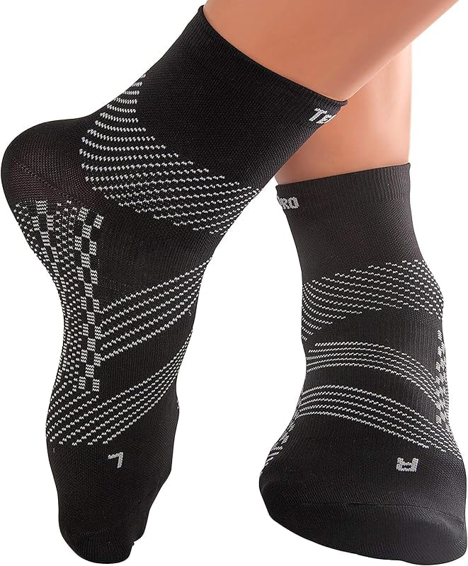 TechWare Pro Plantar Fasciitis Socks - Ankle Compression Socks for Women & Men. Achilles ...