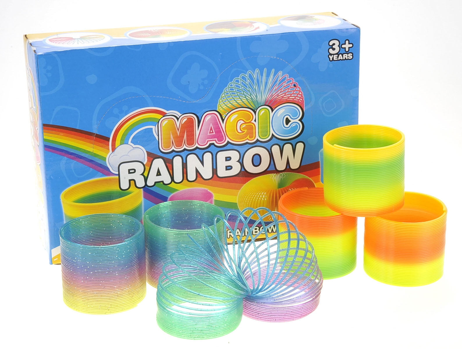 TechWonder 3 Inch Magic Rainbow Springs Assorted Colors 12-Pack Plastic ...
