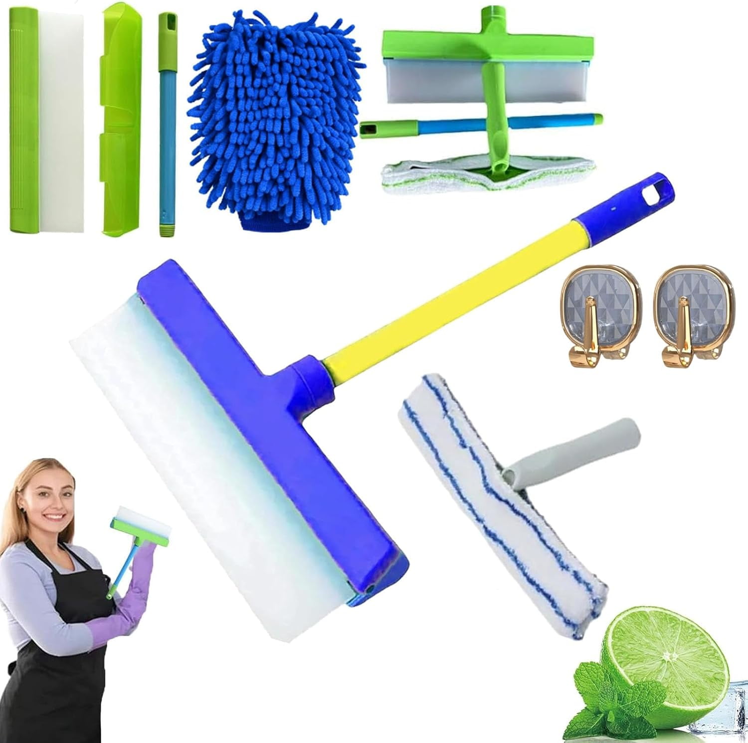 Techeaks Recyclable Silicone Window Squeegee Kit, Aquaswipe Window ...