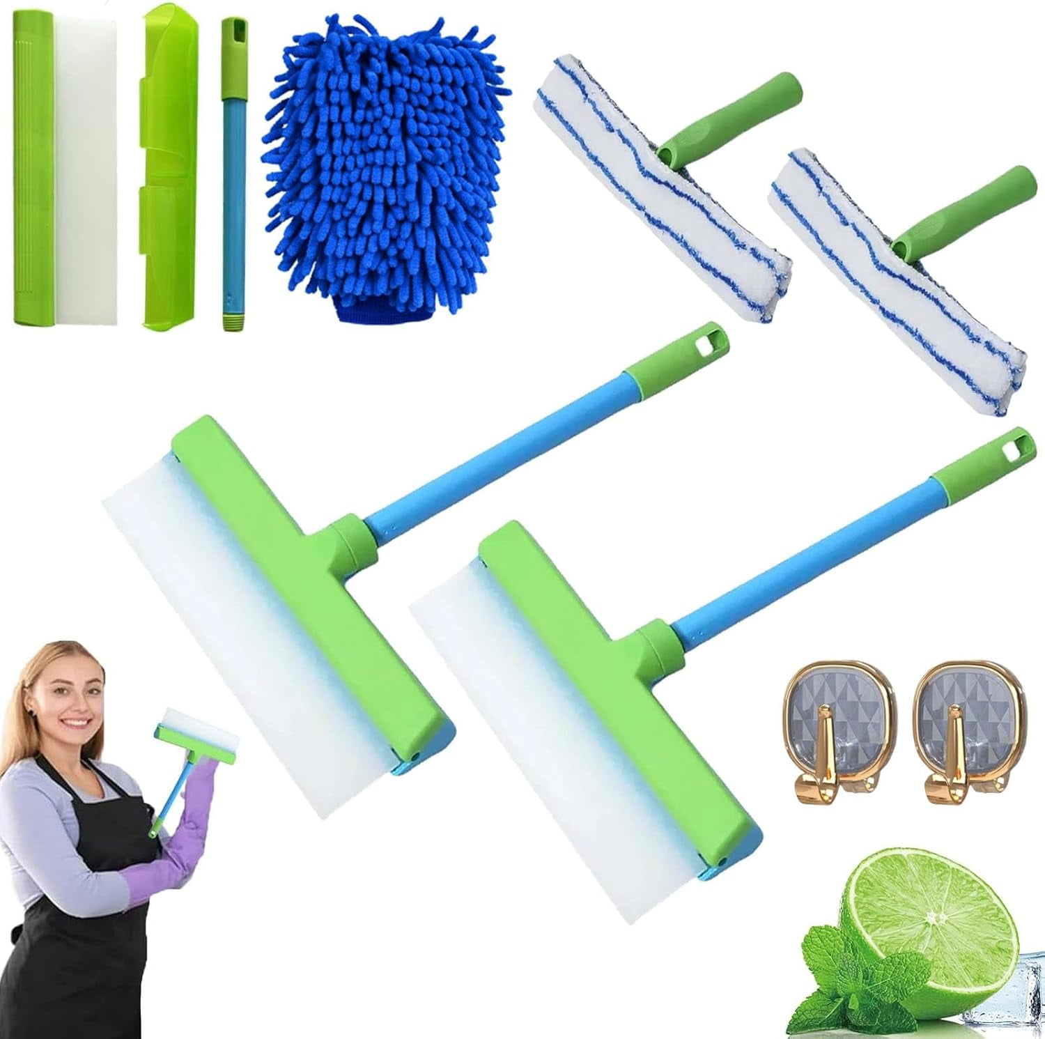 Techeaks Recyclable Silicone Window Squeegee Kit, Aquaswipe Window ...
