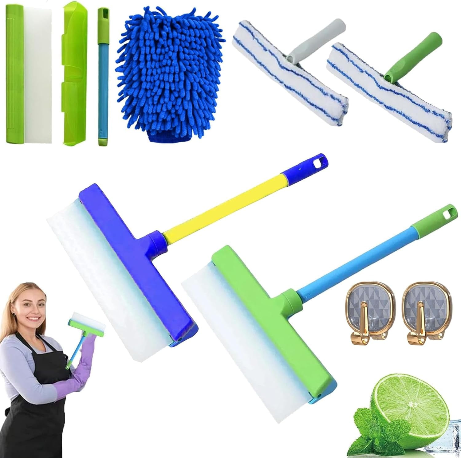 Techeaks Recyclable Silicone Window Squeegee Kit, Aquaswipe Window ...