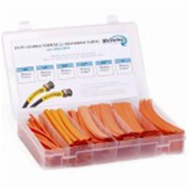 Techflex 6 in. Shrinkflex Heat Shrink Tubing Kit, 2 - 1 Shrink, Orange ...