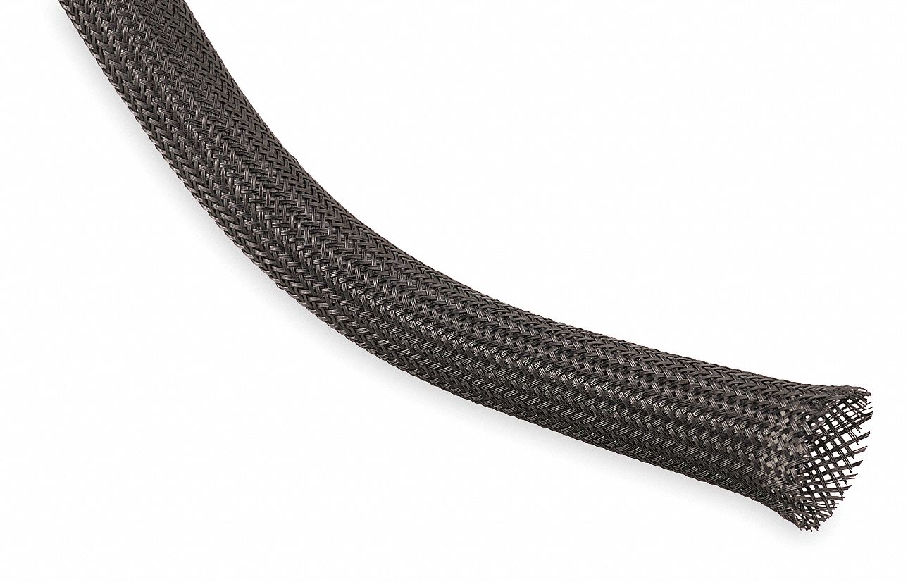 Techflex Braided SleevIng,0.125 In.,100 ft.,Black CCP0.13BK - Walmart.com