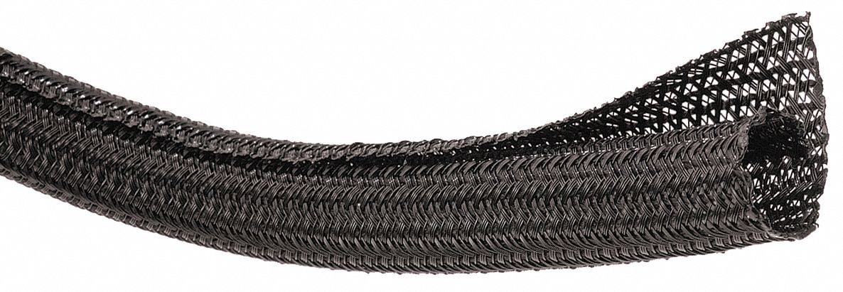 Techflex Braided Sleeving,0.500 In.,75 ft.,Black F6N0.50BK75 - Walmart.com