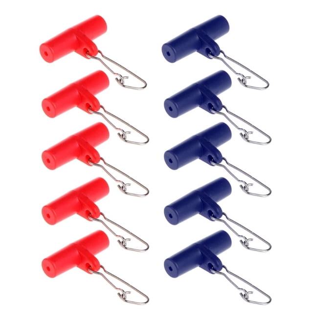 Techinal 10Pcs Fishing Sinker Slip Clips Plastic Head Swivel With Hook ...