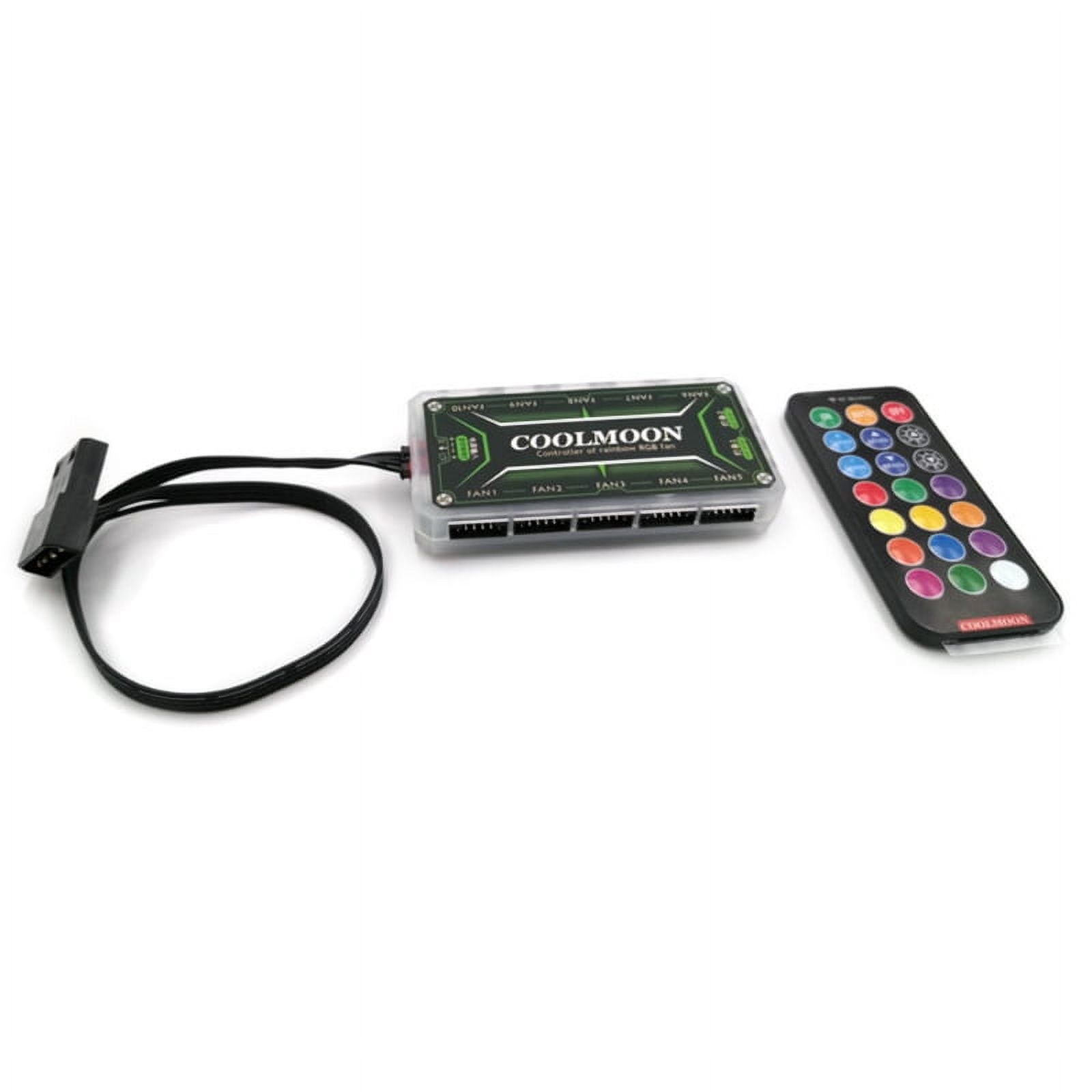 Techinal COOLMOON RGB Color Change Controller 10X6Pin Fan 2X4Pin Light ...