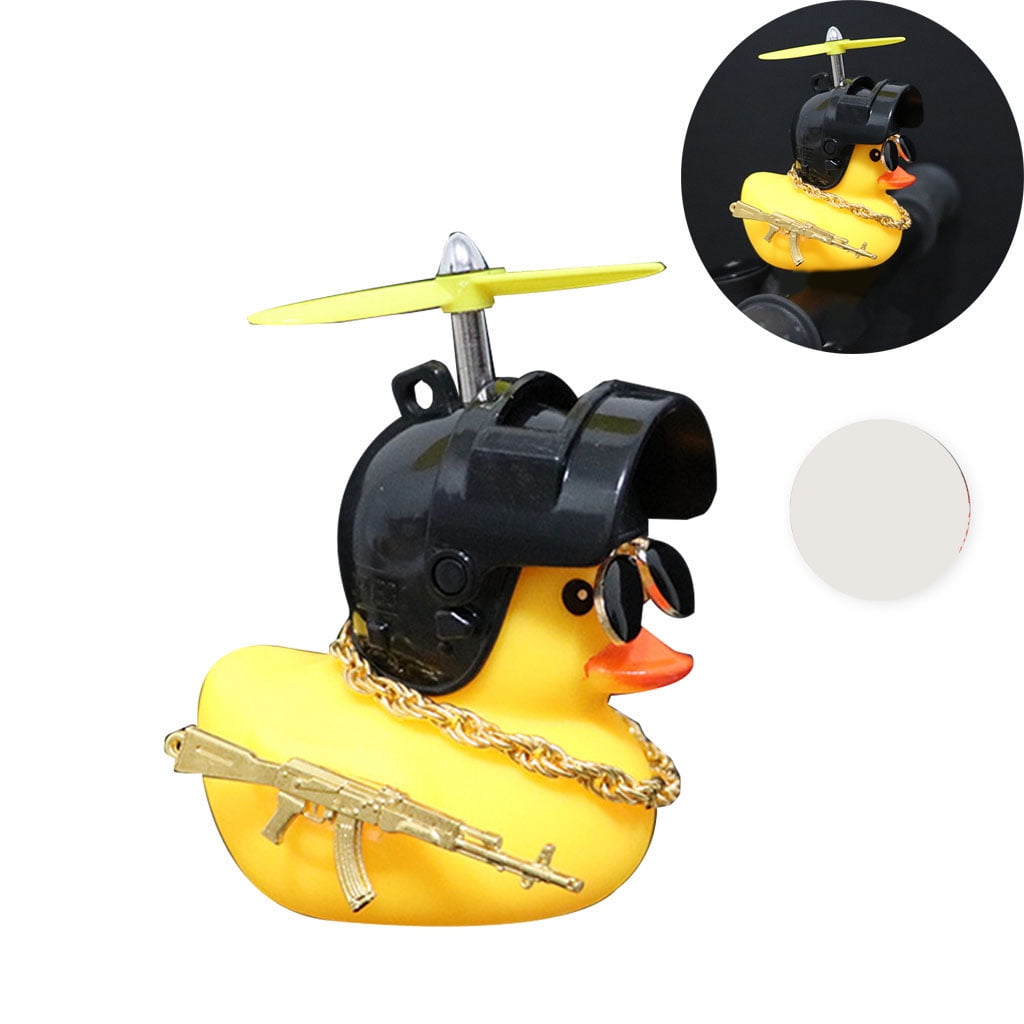 Techinal Creative Yellow Duck with Propeller Helmet Ornaments Non-toxic ...