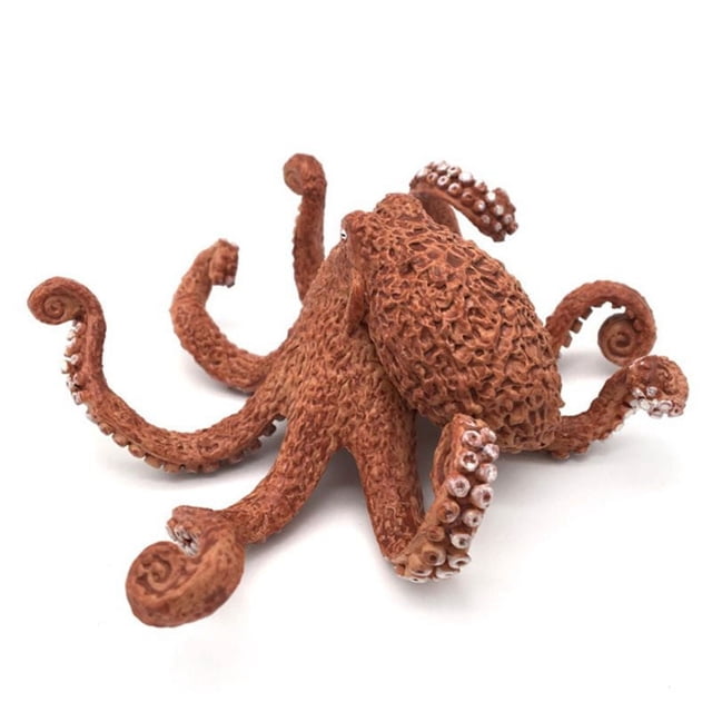 Techinal Lifelike Sea Life Model Realistic Octopus Solid Plastic Figure ...