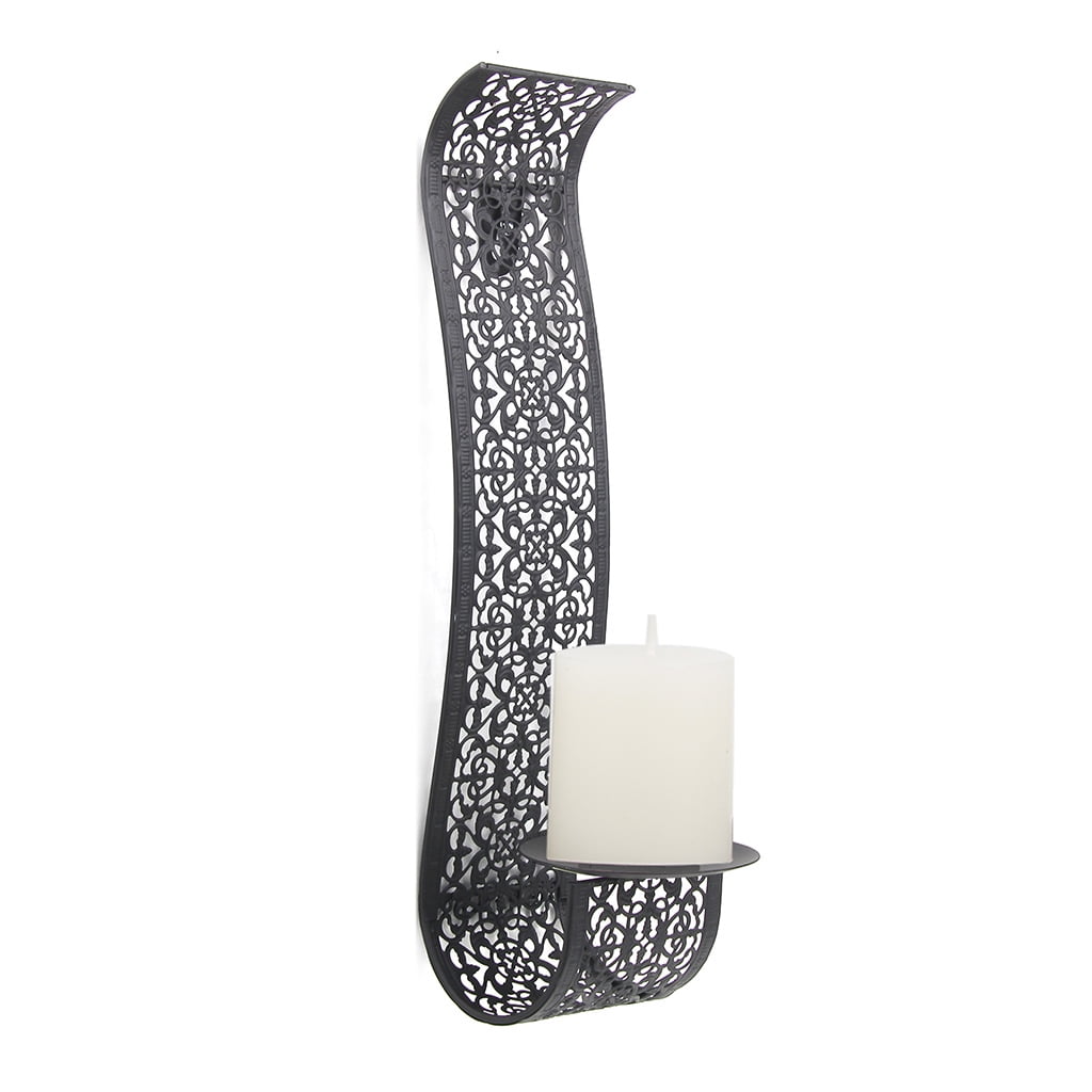 Techinal Wall Mounted Candle Holder Wrought Iron Candlestick Floating ...