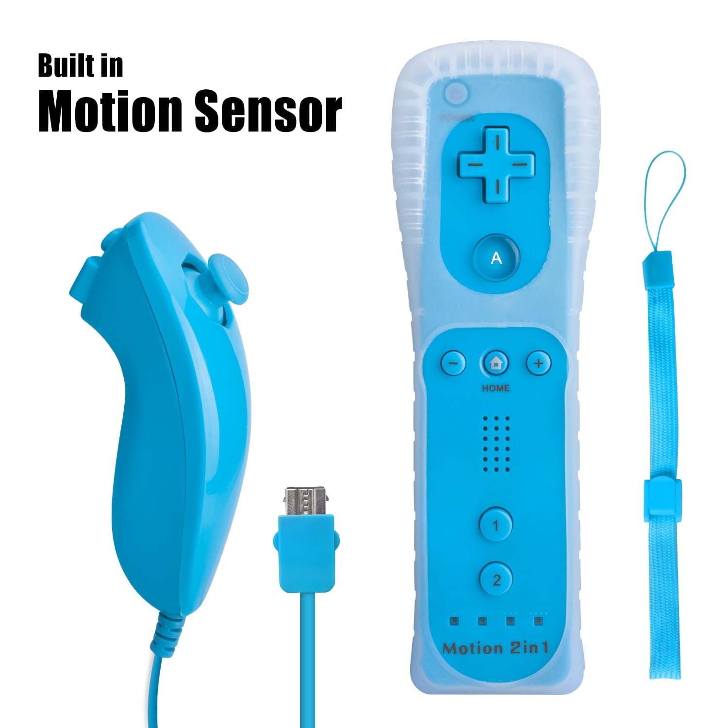 Techken Wii Remote Controller Motion Plus Wireless Nunchuck Controller ...