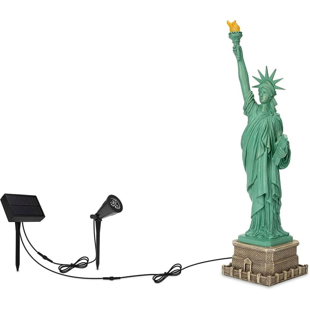 Techko Liberty Statue with Solar Spotlight - Walmart Business Supplies