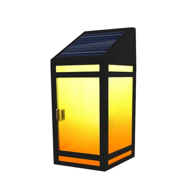 Techko Solar Wall Lantern - Amber or White Light (Frost Panel ...