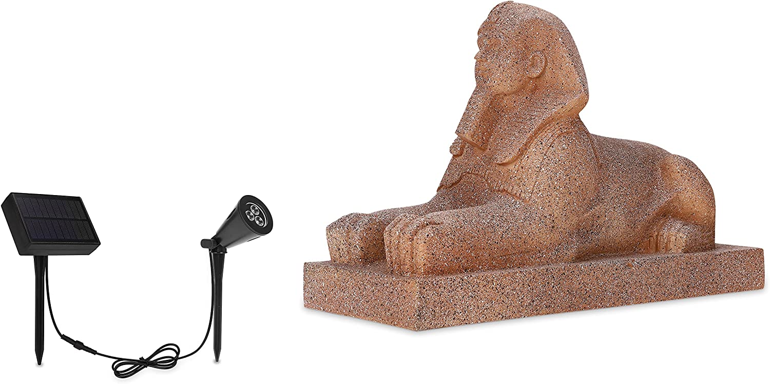 Techko Sphinx Statue with Solar Spotlight - Walmart.com