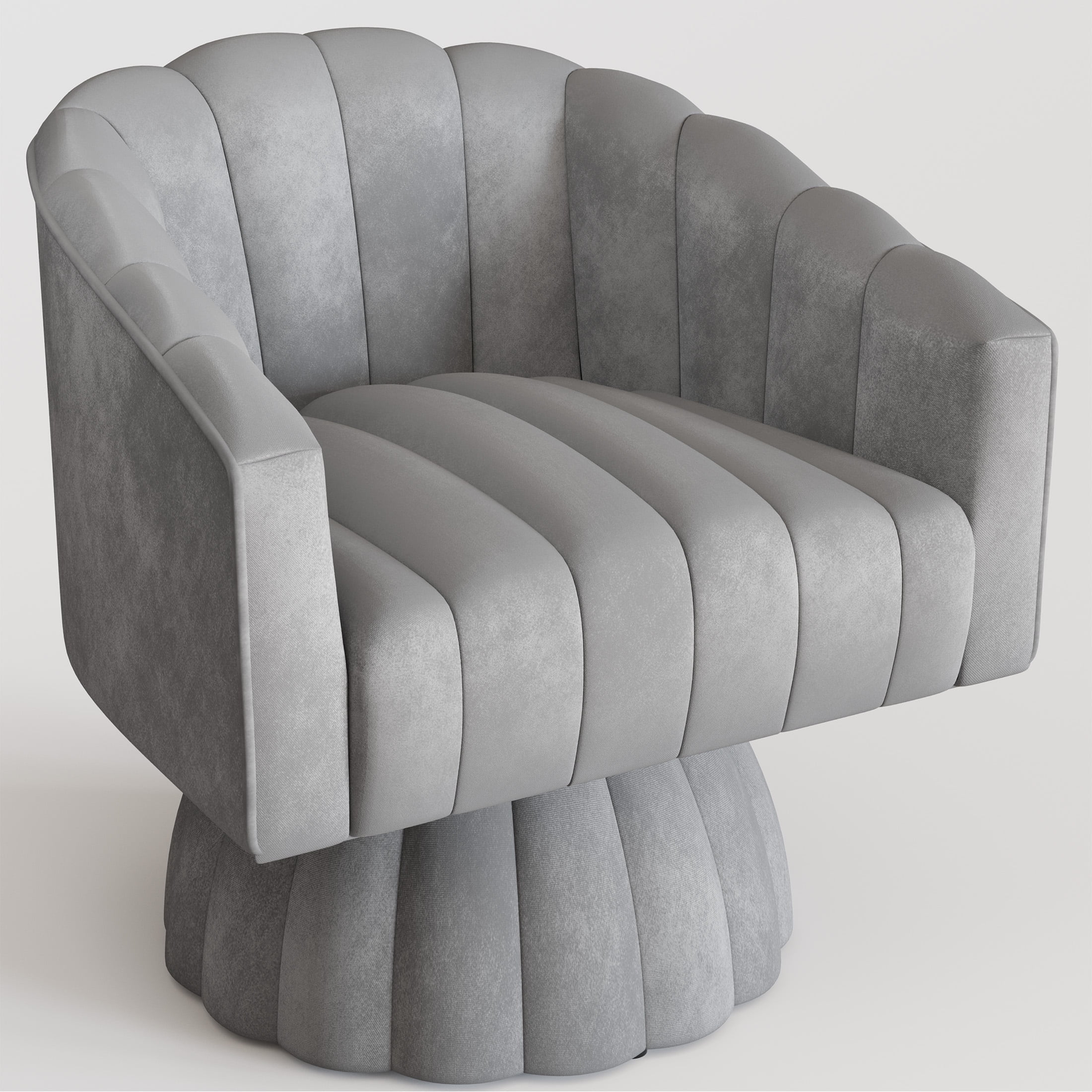 Techmilly 360° Rotating Velvet Chair, Soft Cushion Round Barrel ...