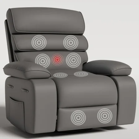 "Stallion King Of Comfort, Big Man Recliner, Ext Length 79"", Cap 500 ...