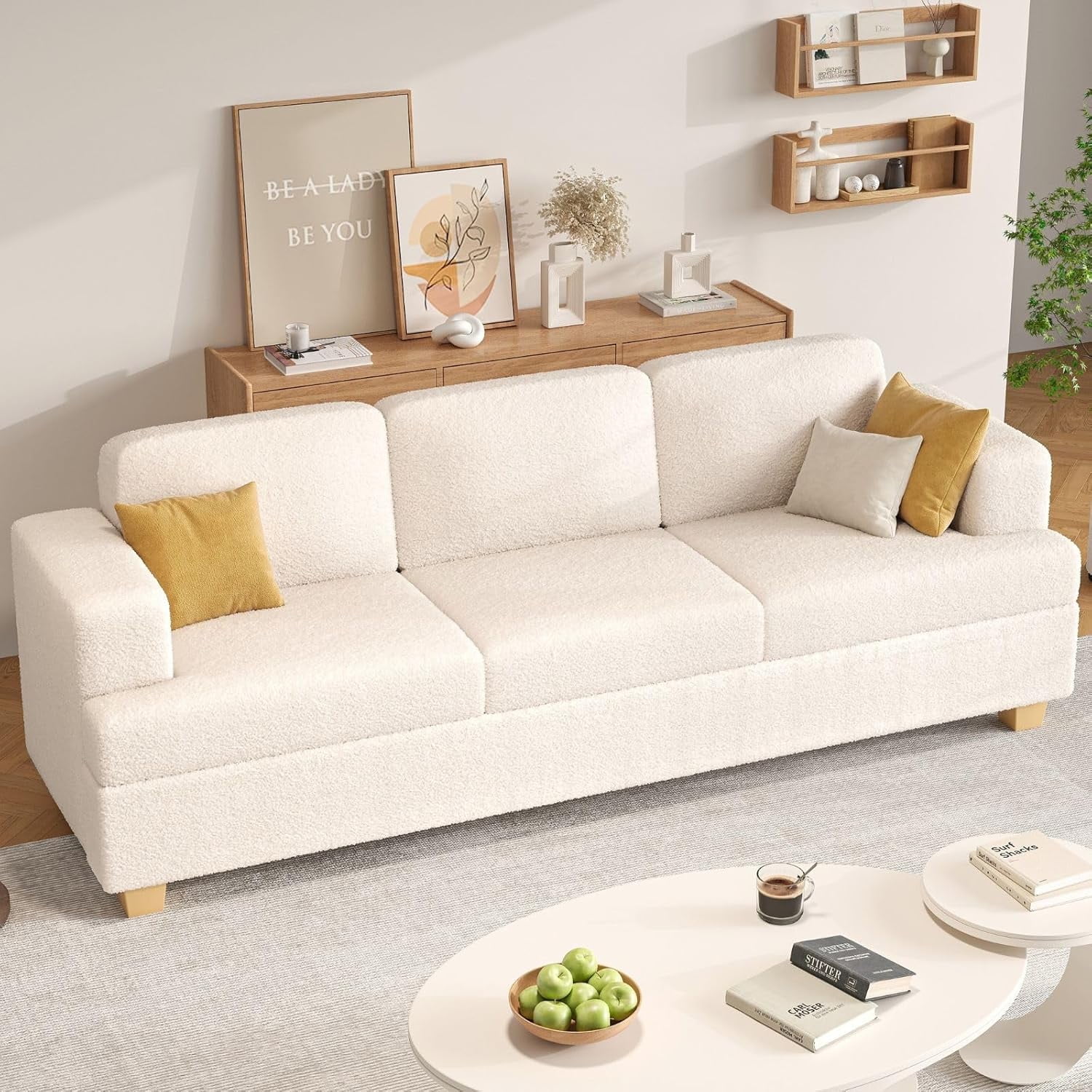 Techmilly Sofa,Comfort Modern Sofa,Extra Deep Seat,3 Seater,Living Room ...