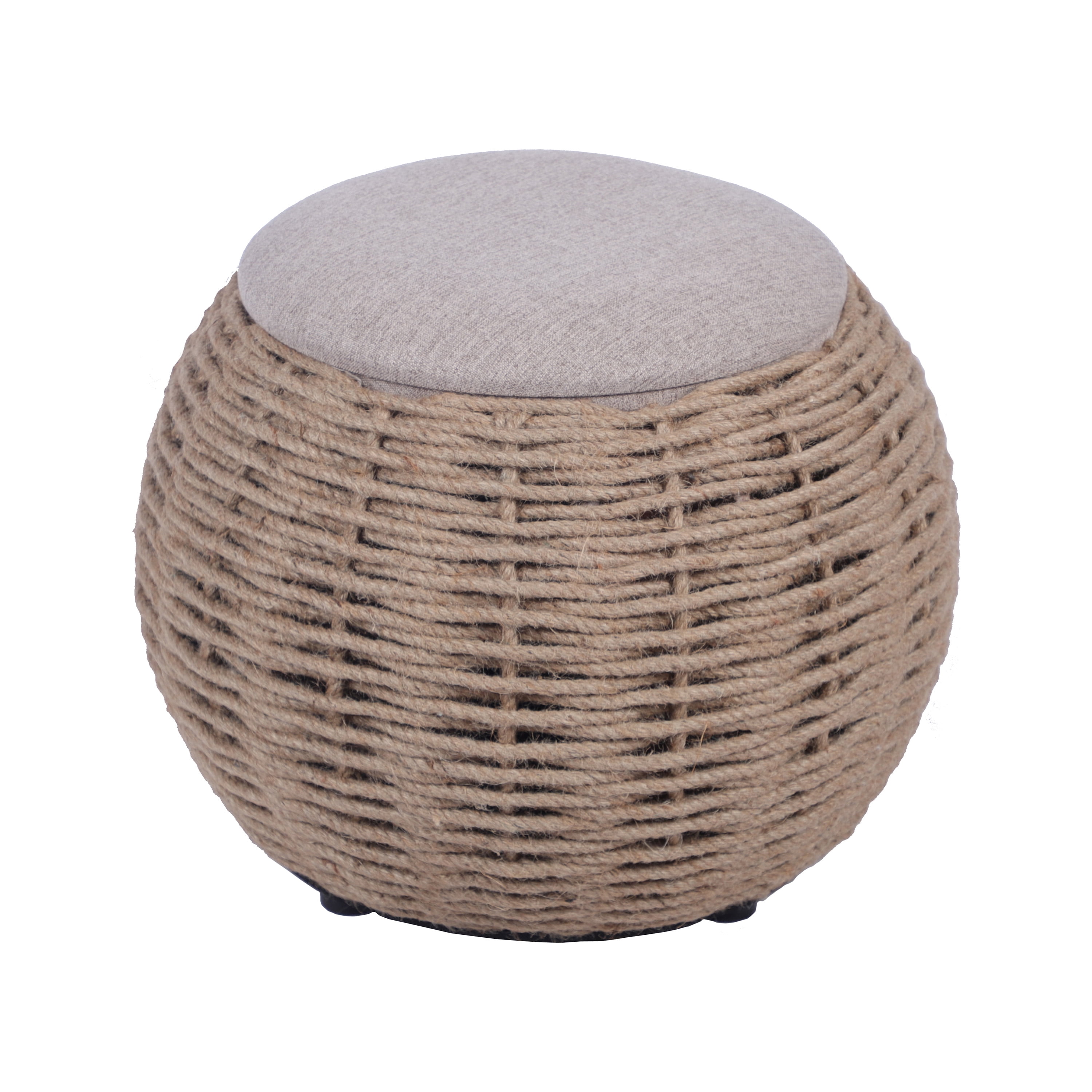 Techni Home Natural Woven Ottoman with Storage - Walmart.com
