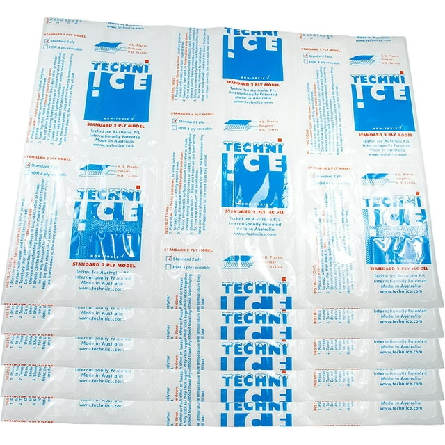 Techni Ice Reusable Standard 2ply Ice & Heat Packs with Freezable Cloth ...