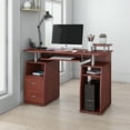 Techni Mobili Multifunctional Computer Desk with Storage and Elevated ...