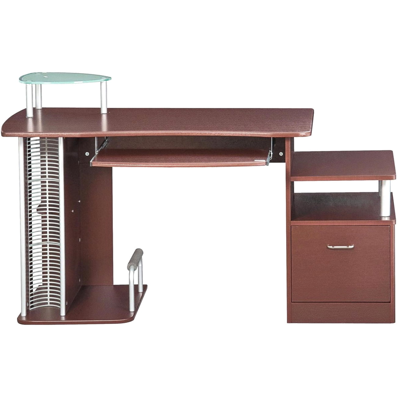 Techni Mobili Complete Computer Workstation Desk with Storage and Media ...