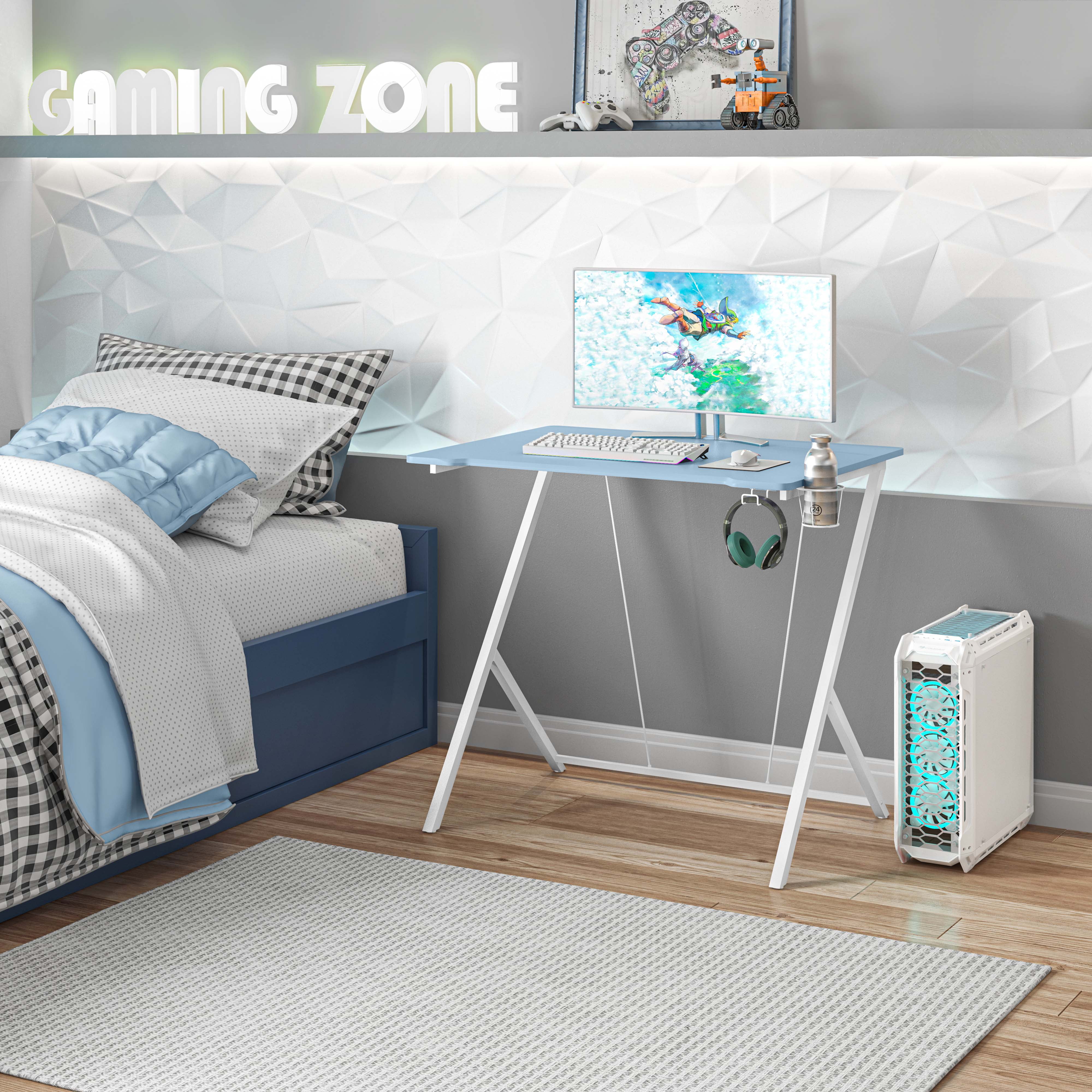 Techni Mobili Computer Desk for Kids with Headphone and Cup Holder ...