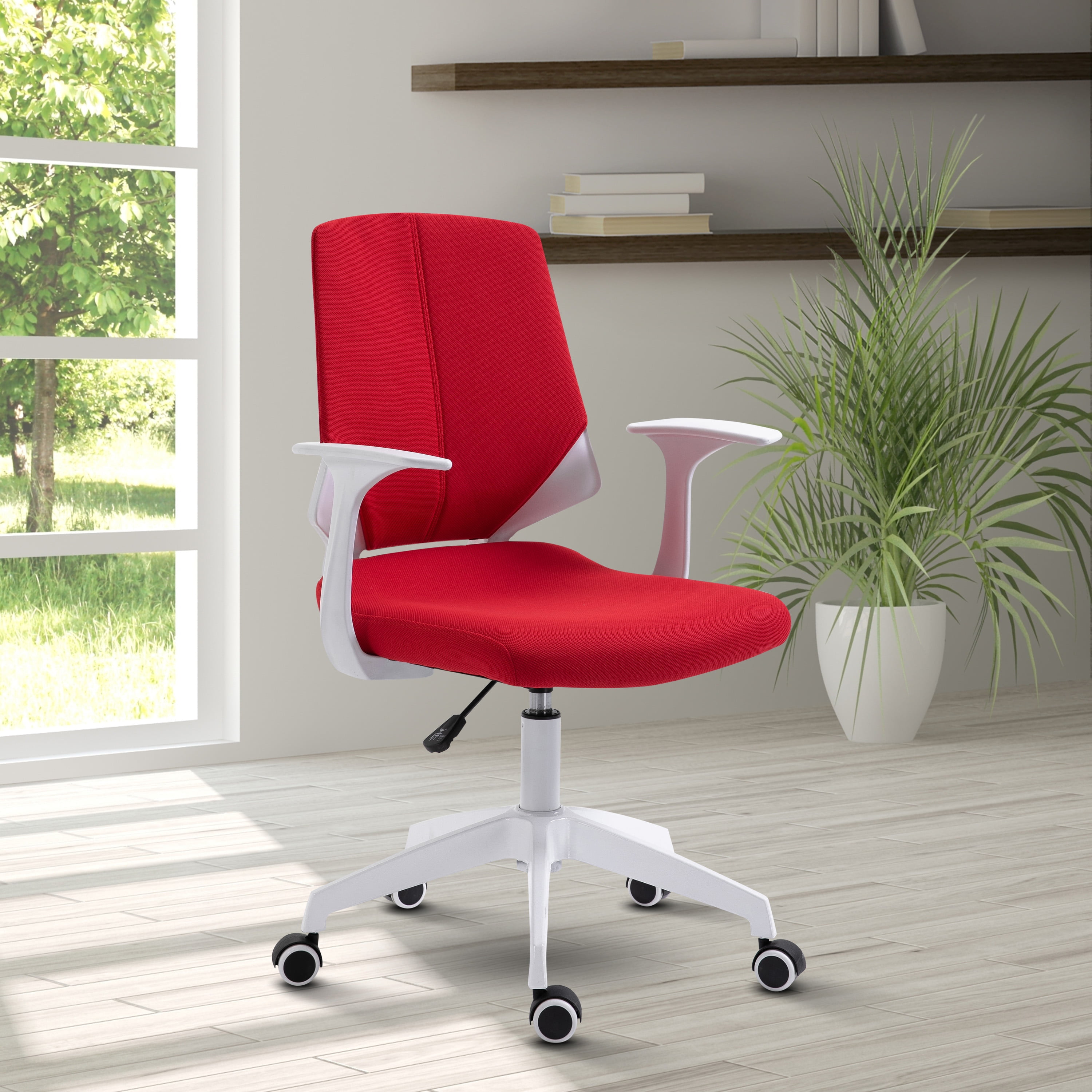 Techni Mobili Mid-Back Office Task Chair with Adjustable Height and ...