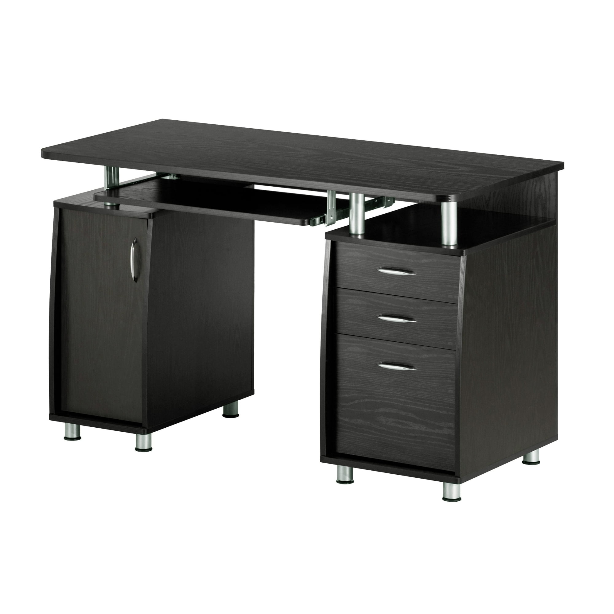 Techni Office Solutions Computer Desk Workstation with Keyboard Shelf ...
