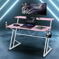 Techni Sport Computer Gaming Desk with Shelves - Pink - Walmart.com